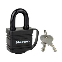 Master Lock Schloss mit schwarzer Abdeckung 40mm Bügel 29mm d 9mm