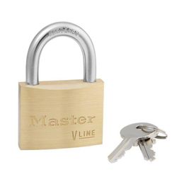 Master Lock Schlüsselschloss V-Line 3 Messing b 60mm gleichschließend