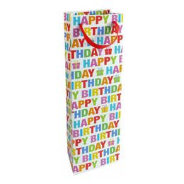 Braun&company - Geschenktragetasche Colour Birthday 12 x 37 x 8 cm Geschenktüte