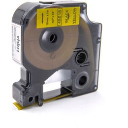 Schriftband-Kassette kompatibel mit Dymo LabelManager 500TS, pc ii Etiketten-Drucker 12mm Schwarz auf Gelb - vhbw