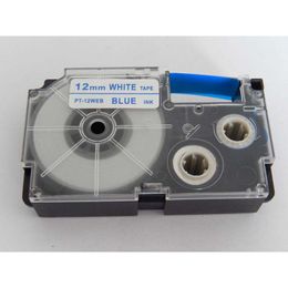 Kassette Patronen Schriftband 12mm kompatibel mit Casio KL-7000 Ersatz für XR-12WEB, XR-12WEB1. - vhbw