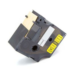 Schriftband-Kassette kompatibel mit Dymo Rhino 1000, 3000, 4200, 5000, 5200, 6000 Etiketten-Drucker 24mm Schwarz auf Gelb, Vinyl - vhbw