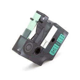 Schriftband-Kassette kompatibel mit Dymo Rhino 4200, 5000, 5200, 6000, 1000, 3000 Etiketten-Drucker 12mm Schwarz auf Grün, Vinyl - vhbw