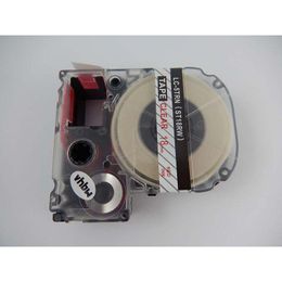 Schriftband-Kassette kompatibel mit Epson LabelWorks LW-1000P, LW-600P Etiketten-Drucker 18mm Rot auf Transparent - vhbw