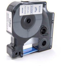Schriftband-Kassette kompatibel mit Dymo LabelManager 350, 350D, 360D, 400, 420P, 450, 450D, 500, 500TS Etiketten-Drucker 12mm Blau auf Weiß - vhbw