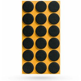 SO-TECH® Filzgleiter ø 25 x 3 mm selbstklebend schwarz - Farbe: Schwarz