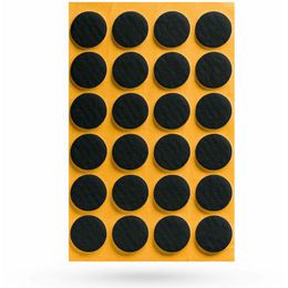 SO-TECH® Filzgleiter ø 22 x 3 mm selbstklebend schwarz - Farbe: Schwarz