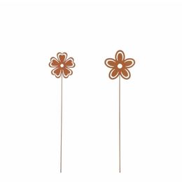 Mica Decorations - Mica Gartenstecker Blume Rost 85 cm Gartenfiguren