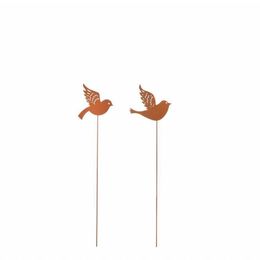 Mica Decorations Mica Gartenstecker Vogel Rost 85 cm Gartenfiguren