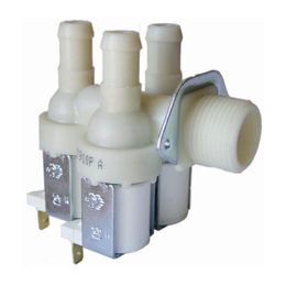 daniplus 3-Fach Magnetventil Ventil passend für Miele Waschmaschine 1987730, 90°, Ø 14mm mit Reduzierung