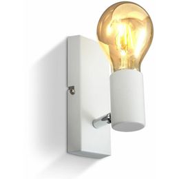 B.K.LICHT - Wandlampe Deckenleuchte Retro Vintage weiß Wand-Spot Industrie-Lampe Flur E27 - 20