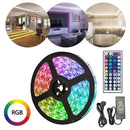 1M led Streifen Lichtband Beleuchtung led Strip Lichterkette rgb led Stripe Band Strip Farbwechsel 60LEDs IP20 mit 44 Tasten Fernbedienung - HENGDA