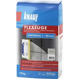 Fugenmörtel Flexfuge Universal 1 - 20 mm silbergrau 10 kg Fugenmörtel - Knauf
