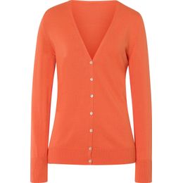 Heine Damen Feinstrickjacke im Cardigan-Style orange Gr&ouml;&szlig;e 38