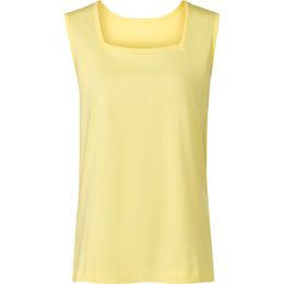 CR&Eacute;ATION L Damen Shirttop mit Karree-Ausschnitt zitrone Gr&ouml;&szlig;e 40