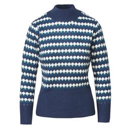 KOROSHI Pullover Damen Größe XS navy / petrol / weiß