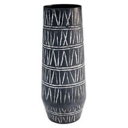 KARE Vase "Scribble" in Schwarz - (H)43 x Ø 13 cm