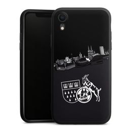 DeinDesign iPhone Xr Handy Premium Silikon H&uuml;lle Handyh&uuml;lle schwarz Case Skyline Official Licensed Product 1. Fc K&ouml;ln Silikon Premium Case
