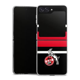 DeinDesign Galaxy Z Flip 5 Handy Hard Case Schutzh&uuml;lle transparent Smartphone Handy H&uuml;lle 1. Fc K&ouml;ln Logo Official Licensed Product Hard Case