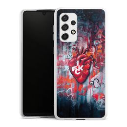 DeinDesign Galaxy A33 5G Handy Silikon H&uuml;lle Case transparent Handyh&uuml;lle 1. Fc Kaiserslautern Heart 1. Fck Silikon Case