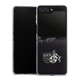 DeinDesign Galaxy Z Flip 5 Handy Hard Case Schutzh&uuml;lle transparent Smartphone Handy H&uuml;lle Skyline Official Licensed Product 1. Fc K&ouml;ln Hard Case