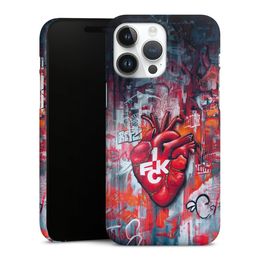 DeinDesign iPhone 14 Pro Max Handy Premium Case Smartphone Handyh&uuml;lle Schutzh&uuml;lle matt 1. Fck 1. Fc Kaiserslautern Heart Premium Case