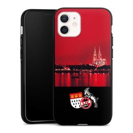 DeinDesign iPhone 12 Handy Silikon H&uuml;lle Case schwarz Handyh&uuml;lle 1. Fc K&ouml;ln Official Licensed Product Skyline