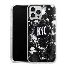DeinDesign iPhone 13 Pro Max Handy Silikon H&uuml;lle Case transparent Handyh&uuml;lle Karlsruher Sc Ksc Official Licensed Product Silikon Case