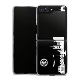 DeinDesign Galaxy Z Flip 5 Handy Hard Case Schutzh&uuml;lle transparent Smartphone Handy H&uuml;lle Eintracht Frankfurt Skyline Sge Hard Case