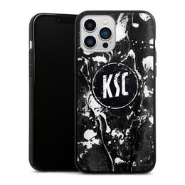 DeinDesign iPhone 13 Pro Max Handy Silikon H&uuml;lle Case schwarz Handyh&uuml;lle Karlsruher Sc Ksc Official Licensed Product