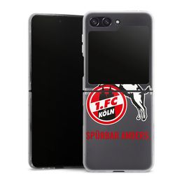 DeinDesign Galaxy Z Flip 5 Handy Hard Case Schutzh&uuml;lle transparent Smartphone Handy H&uuml;lle Transparent Official Licensed Product 1. Fc K&ouml;ln Hard Case