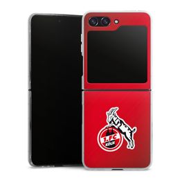 DeinDesign Galaxy Z Flip 5 Handy Hard Case Schutzh&uuml;lle transparent Smartphone Handy H&uuml;lle 1. Fc K&ouml;ln Effzeh Official Licensed Product Hard Case
