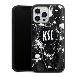 DeinDesign iPhone 13 Pro Max Handy Premium Silikon H&uuml;lle Handyh&uuml;lle schwarz Case Karlsruher Sc Ksc Official Licensed Product Silikon Premium Case
