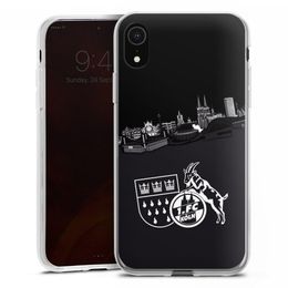 DeinDesign iPhone Xr Handy Silikon H&uuml;lle Case transparent Handyh&uuml;lle Skyline Official Licensed Product 1. Fc K&ouml;ln Silikon Case