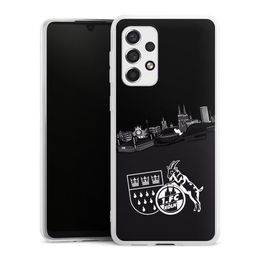 DeinDesign Galaxy A33 5G Handy Silikon H&uuml;lle Case transparent Handyh&uuml;lle Skyline Official Licensed Product 1. Fc K&ouml;ln Silikon Case