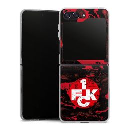 DeinDesign Galaxy Z Flip 5 Handy Hard Case Schutzh&uuml;lle transparent Smartphone Handy H&uuml;lle 1. Fc Kaiserslautern 1. Fck Logo Hard Case