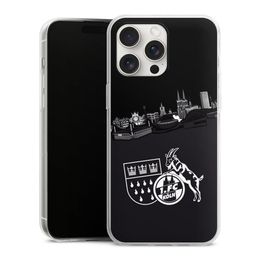 DeinDesign iPhone 15 Pro Max Handy Silikon H&uuml;lle Case transparent Handyh&uuml;lle Skyline Official Licensed Product 1. Fc K&ouml;ln Silikon Case