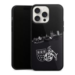 DeinDesign iPhone 15 Pro Max Handy Gallery Case Handyh&uuml;lle 9H Geh&auml;rtetes Glas R&uuml;ckseite H&uuml;lle Skyline Official Licensed Product 1. Fc K&ouml;ln Gallery Case