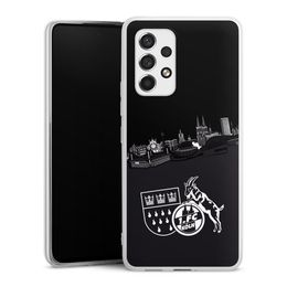 DeinDesign Galaxy A53 5G Handy Silikon H&uuml;lle Case transparent Handyh&uuml;lle Skyline Official Licensed Product 1. Fc K&ouml;ln Silikon Case