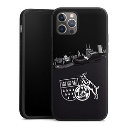DeinDesign iPhone 12 Pro Handy Premium Silikon H&uuml;lle Handyh&uuml;lle schwarz Case Skyline Official Licensed Product 1. Fc K&ouml;ln Silikon Premium Case
