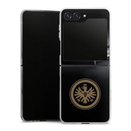 DeinDesign Galaxy Z Flip 5 Handy Hard Case Schutzh&uuml;lle transparent Smartphone Handy H&uuml;lle Official Licensed Product Eintracht Frankfurt Eagle Hard Case