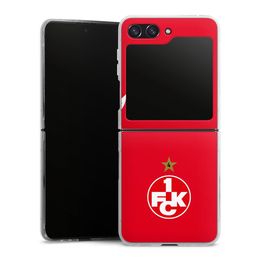 DeinDesign Galaxy Z Flip 5 Handy Hard Case Schutzh&uuml;lle transparent Smartphone Handy H&uuml;lle Devil Star 1. Fc Kaiserslautern Hard Case