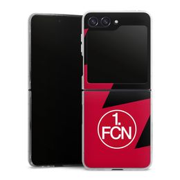 DeinDesign Galaxy Z Flip 5 Handy Hard Case Schutzh&uuml;lle transparent Smartphone Handy H&uuml;lle 1. Fc N&uuml;rnberg Merchandise 1. Fcn Hard Case