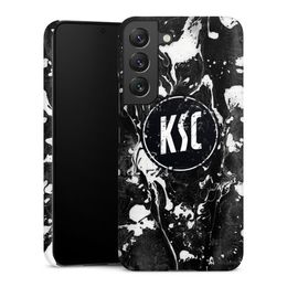 DeinDesign Galaxy S22 Handy Premium Case Smartphone Handyh&uuml;lle Schutzh&uuml;lle matt Karlsruher Sc Ksc Official Licensed Product Premium Case