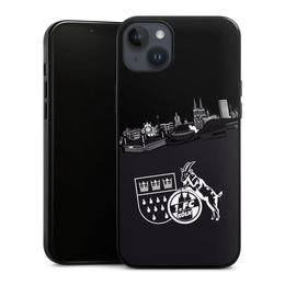 DeinDesign iPhone 14 Plus Handy Silikon H&uuml;lle Case schwarz Handyh&uuml;lle Skyline Official Licensed Product 1. Fc K&ouml;ln