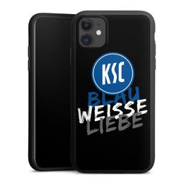 DeinDesign iPhone 11 Handy Premium Silikon H&uuml;lle Handyh&uuml;lle schwarz Case Ksc Karlsruher Sc Official Licensed Product Silikon Premium Case