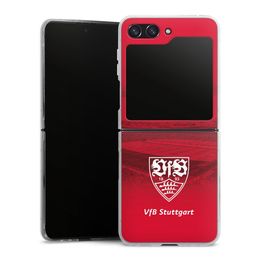 DeinDesign Galaxy Z Flip 5 Handy Hard Case Schutzh&uuml;lle transparent Smartphone Handy H&uuml;lle Stadium Vfb Stuttgart Official Licensed Product Hard Case