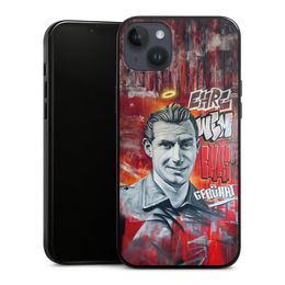 DeinDesign iPhone 14 Plus Handy Silikon H&uuml;lle Case schwarz Handyh&uuml;lle 1. Fc Kaiserslautern 1. Fck Fritz Walter