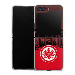 DeinDesign Galaxy Z Flip 5 Handy Hard Case Schutzh&uuml;lle transparent Smartphone Handy H&uuml;lle Eintracht Frankfurt Stadium Official Licensed Product Hard Case