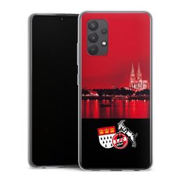 DeinDesign Galaxy A32 4G Handy Silikon H&uuml;lle Case transparent Handyh&uuml;lle 1. Fc K&ouml;ln Skyline Official Licensed Product Silikon Case